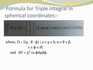 Multiple integral(tripple integral) | PPTX