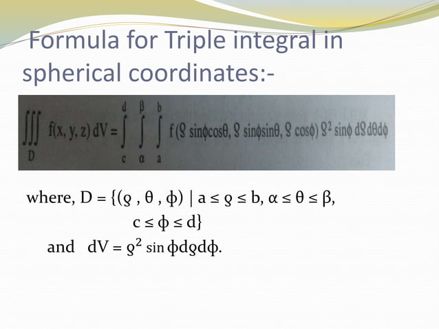 Multiple integral(tripple integral) | PPTX