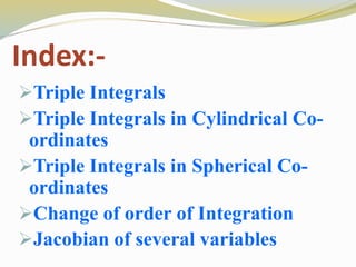 Multiple integral(tripple integral) | PPTX