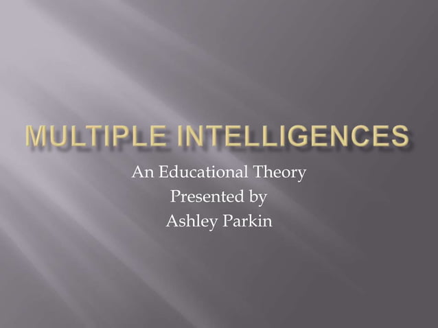 Multiple Intelligences | PPT