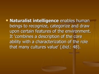 Multiple Intelligence | PPT | Science