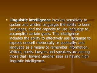 Multiple Intelligence | PPT | Science