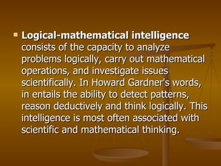 Multiple Intelligence | PPT | Science