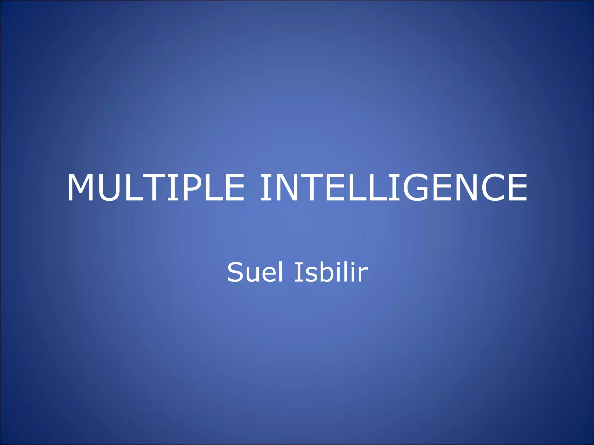 Multiple intelligence | PPT