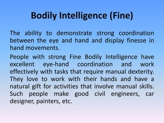 Multiple intelligence | PPTX | Graphics Software | Computer Software ...