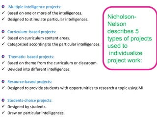 Multiple intelligences | PPTX | Education