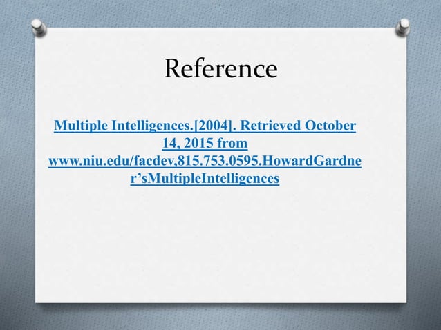 Howard Gardner’s Theory of Multiple Intelligences | PPT