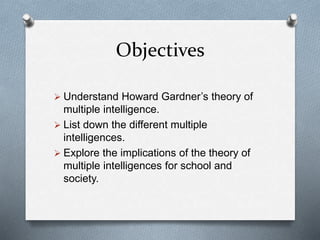 Howard Gardner’s Theory of Multiple Intelligences | PPT