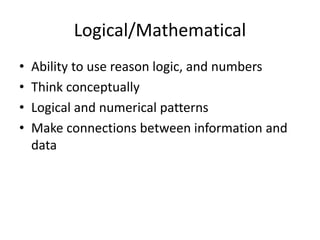 Multiple intelligence | PPT