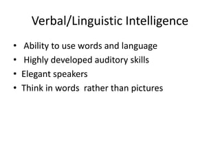 Multiple intelligence | PPT