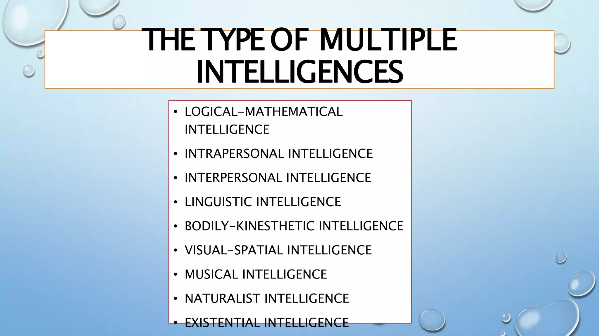 Multiple intelligence | PPTX