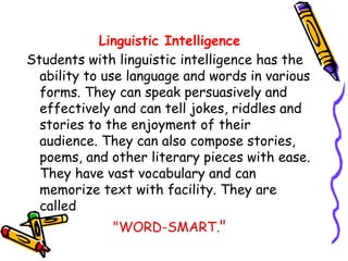 multiple_intelligence by Howard Gardener pptx | PPT