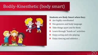 The theory of multiple intelligences proposes the differentiation of ...