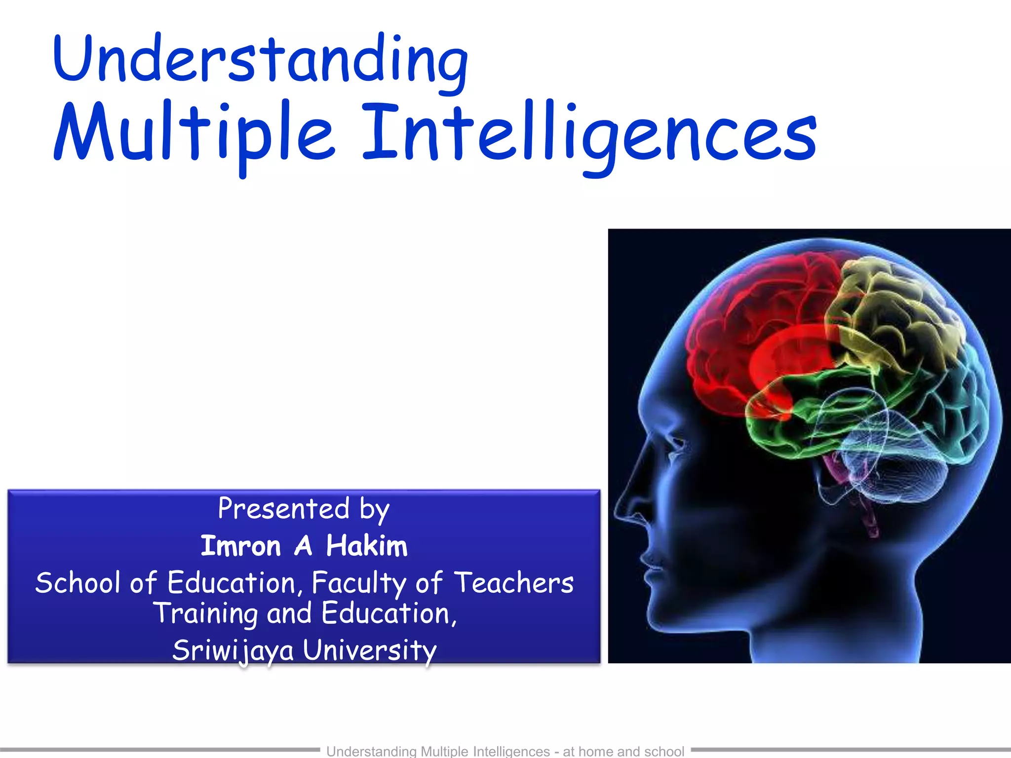 Multiple intelligence presentation 5 juni 2015 | PPT