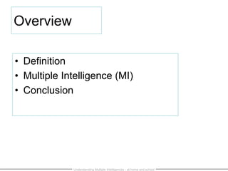 Multiple intelligence presentation 5 juni 2015 | PPT