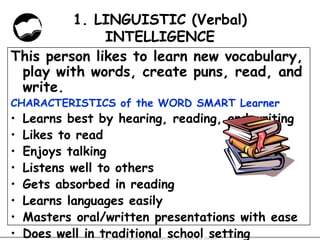 Multiple intelligence presentation 5 juni 2015 | PPT