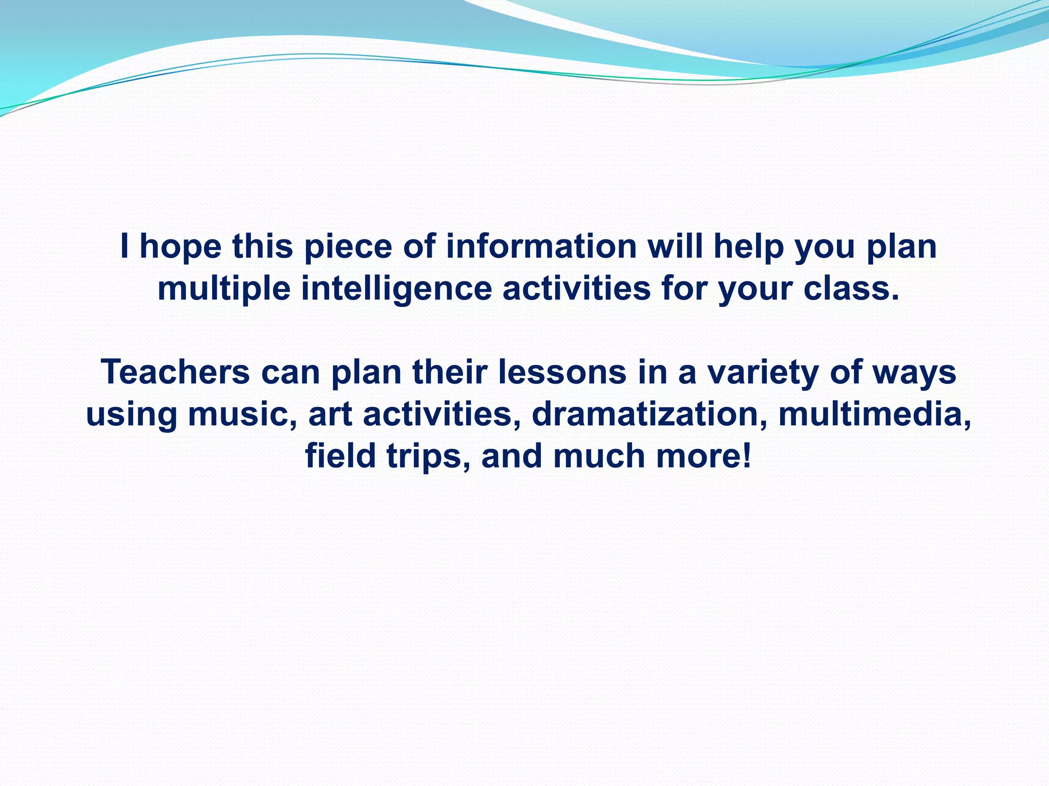 Multiple Intelligences | PPTX