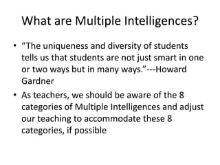 Multiple Intelligences | PPTX