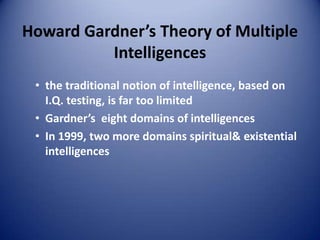 Multiple intelligences | PPTX