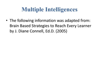 Multiple intelligences | PPTX