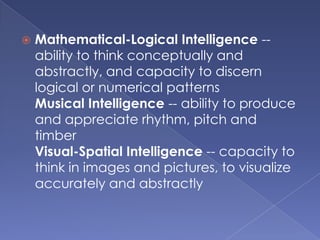 Multiple intelligences | PPTX