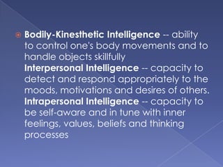 Multiple intelligences | PPTX
