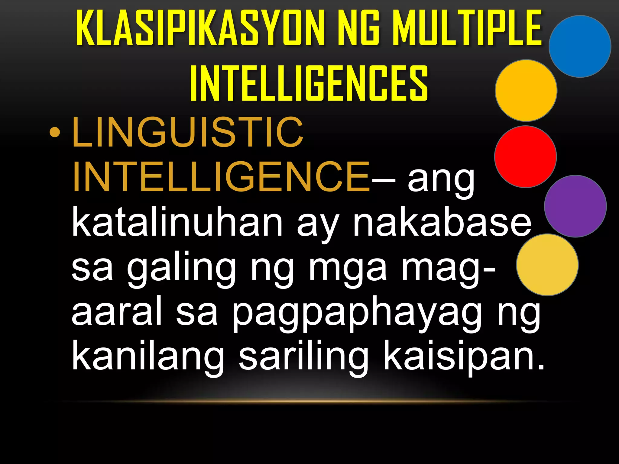 Multiple intelligences | PPTX