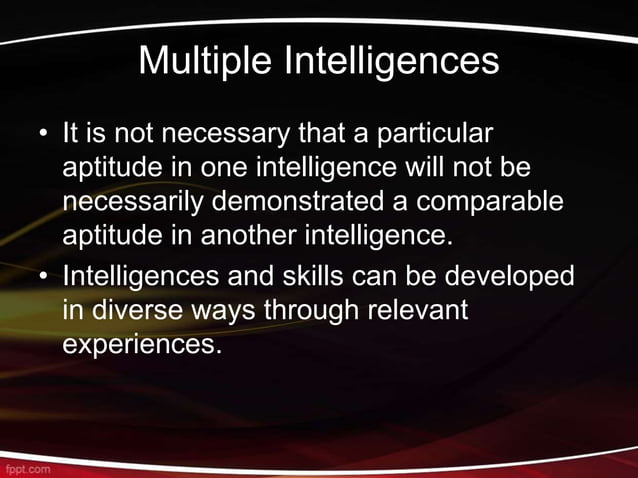 Multiple intelligences | PPT
