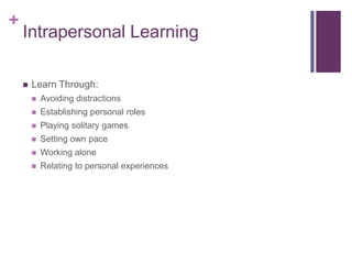 Multiple intelligences | PPT