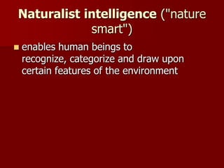 Multiple intelligences | PPSX