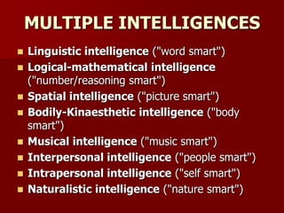 Multiple intelligences | PPSX