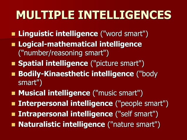Multiple intelligences | PPT