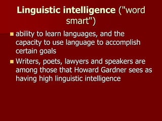 Multiple intelligences | PPSX