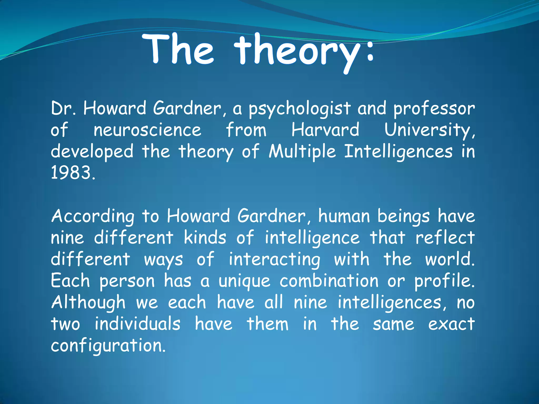 Multiple intelligences | PPTX | Education