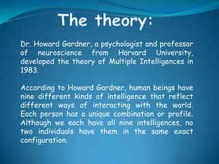Multiple intelligences | PPTX | Education