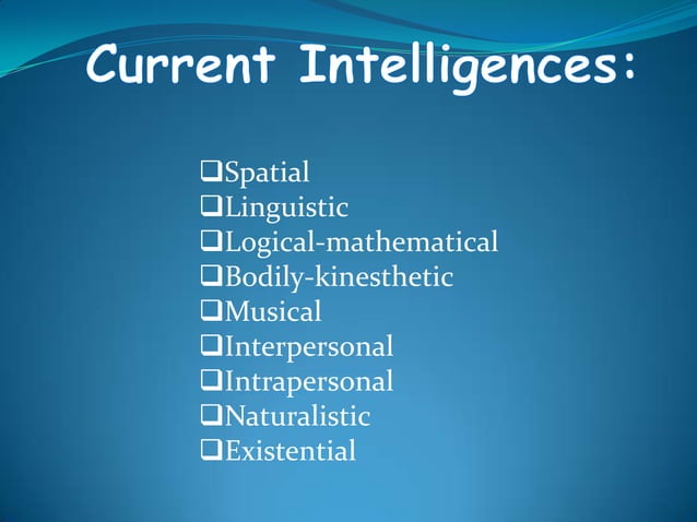 Multiple intelligences | PPT