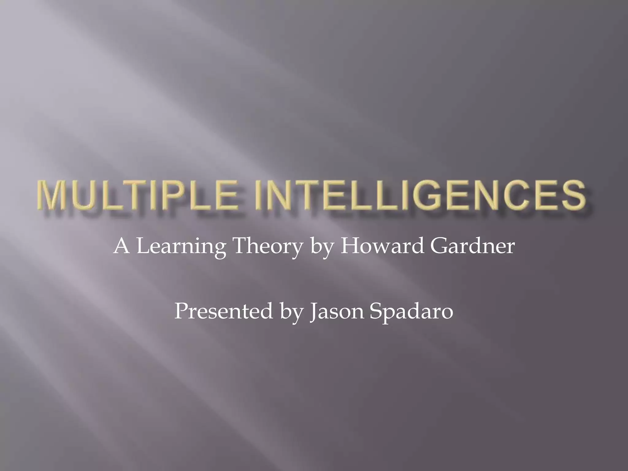Multiple Intelligences | PPT
