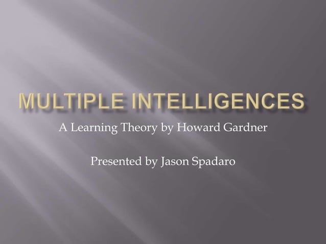 Multiple Intelligences | PPT