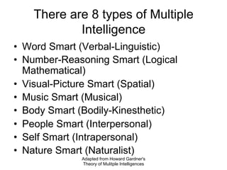 Multiple intelligences.2013