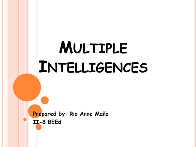 Multiple intelligences | PPT