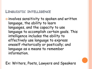 Multiple intelligences | PPT