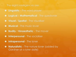 Multiple intelligences | PPTX