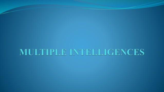 Multiple intelligences | PPT