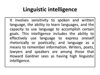 Multiple Intelligences | PPTX