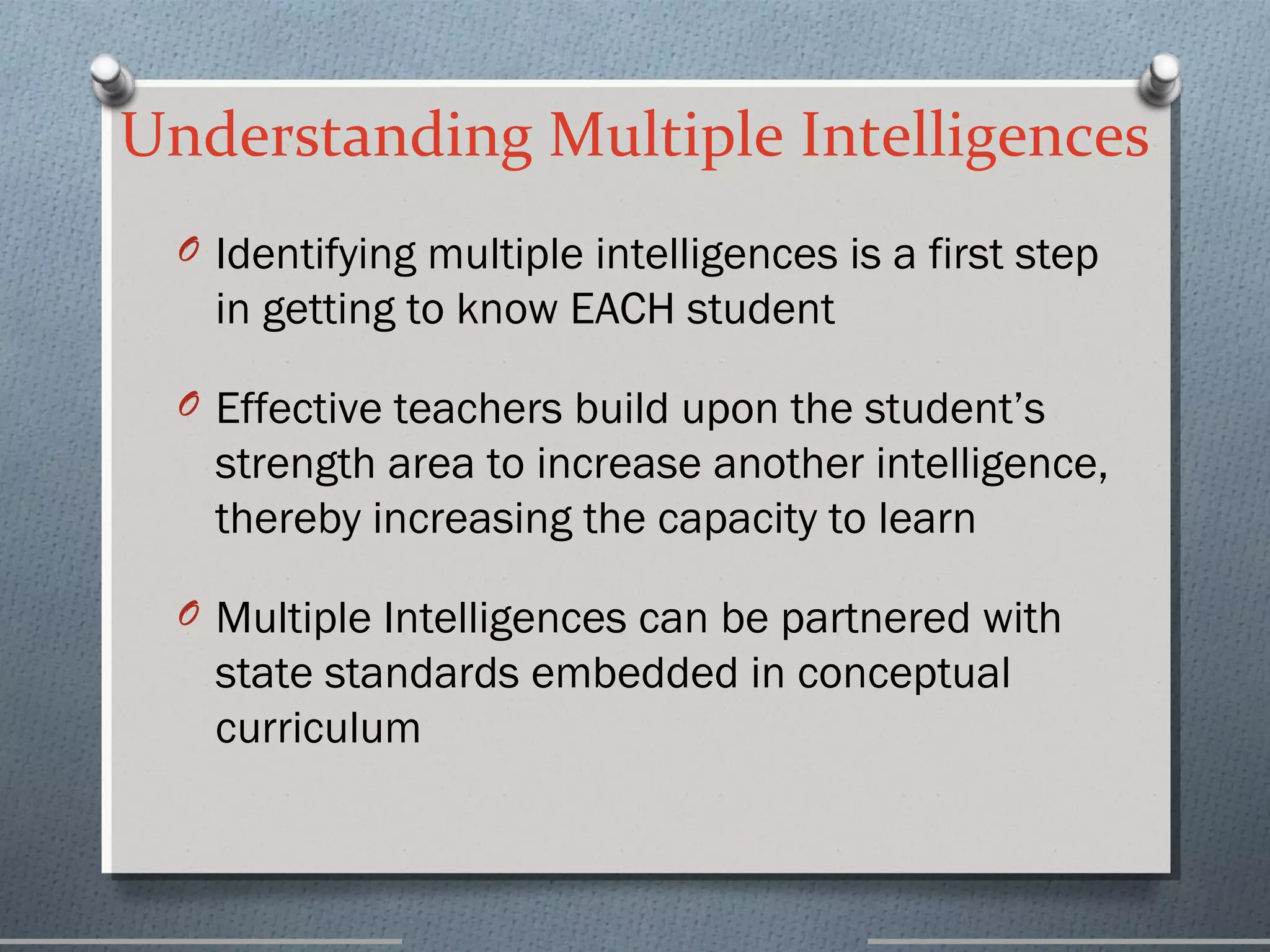 English Methodology Act. 2.3 Multiple intelligences | PPT