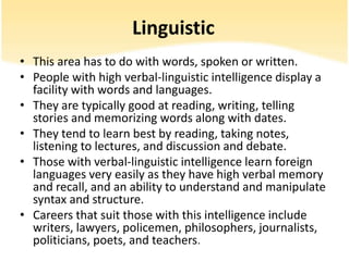 Multiple intelligences | PPTX