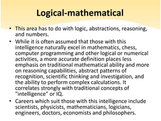 Multiple intelligences | PPTX