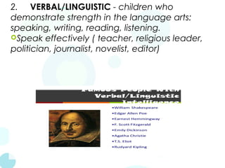 Multiple intelligences | PPT