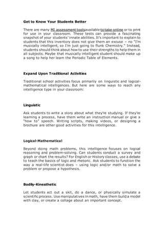 Multiple intelligences | DOCX