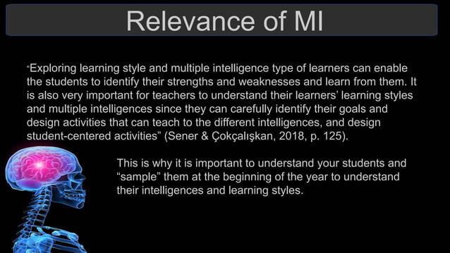 Multiple intelligences: Understanding Your Students | PPT